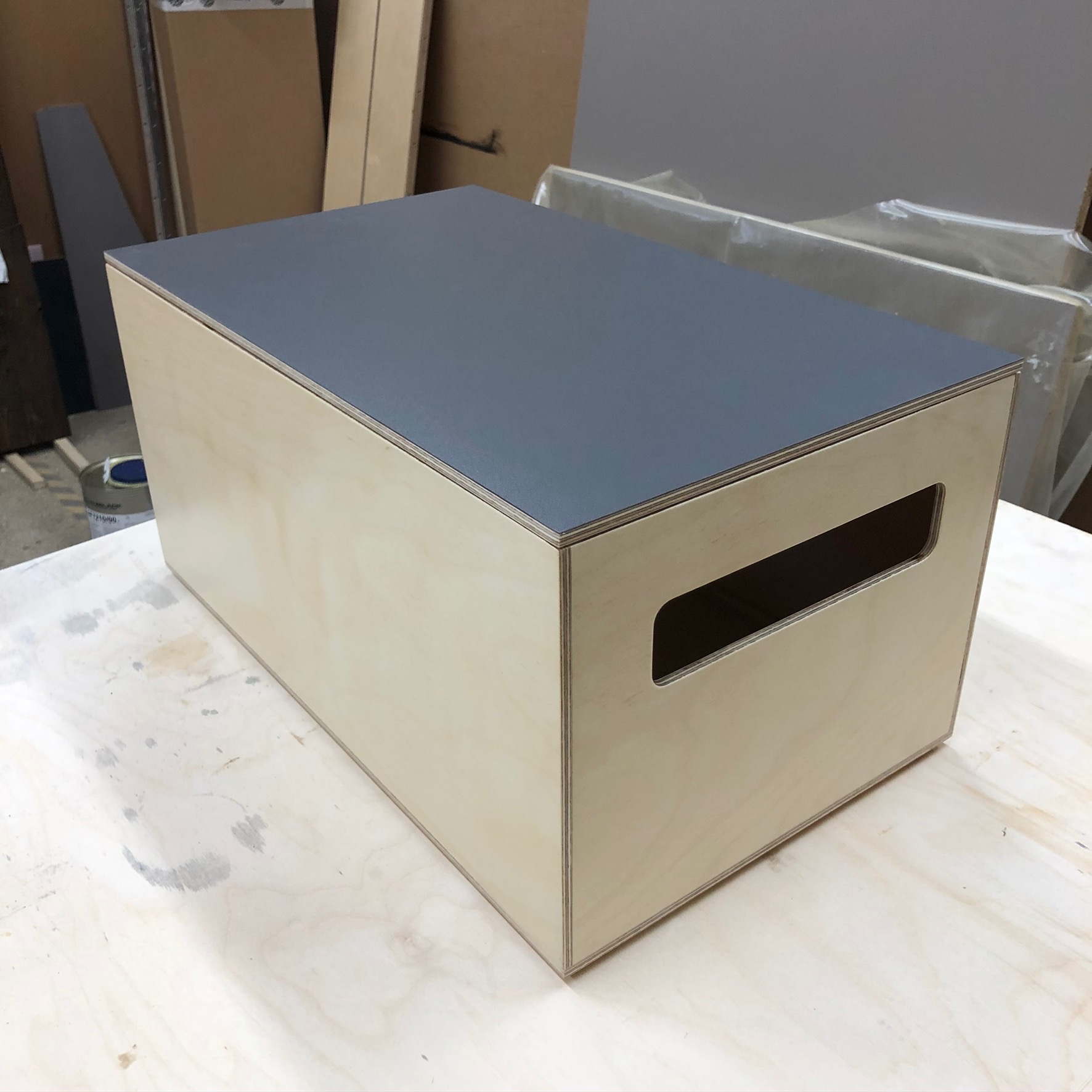 Plywood Storage Boxes by Stornish - practical, interlocking & stackable